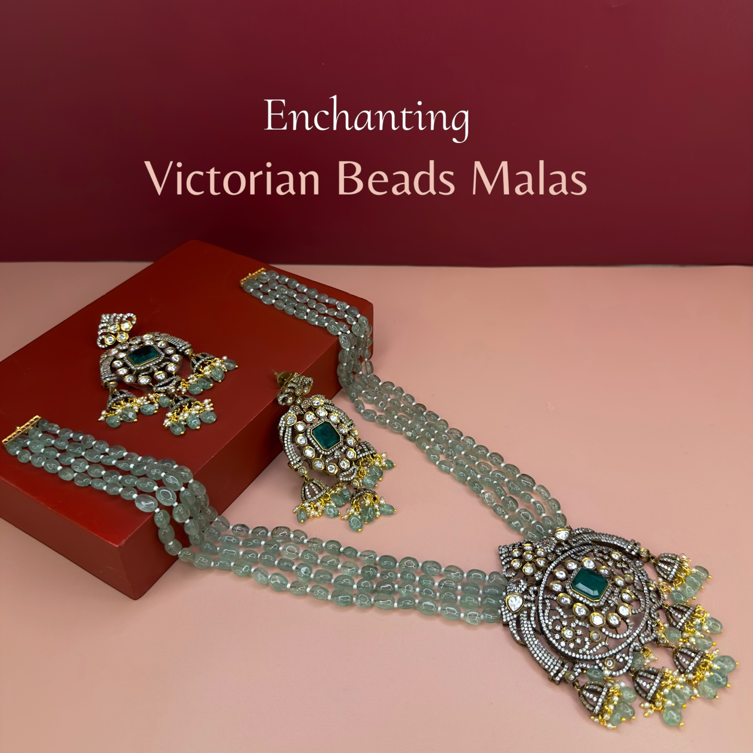 Shop Victorian Beads Necklace Set at DULHAN JEWELS | DULHAN JEWELS